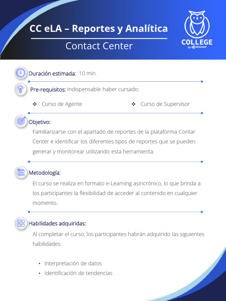 CC+ELA+ +Reportes+y+Analítica Contenidos | PDF