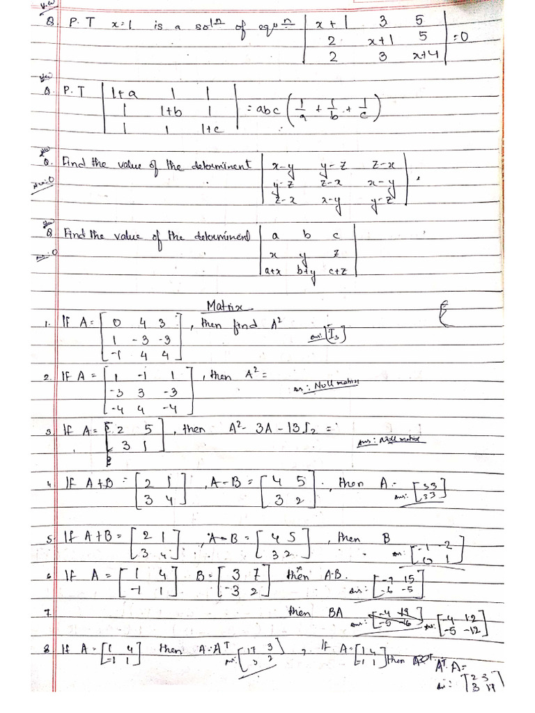 Full Handwritten Solution Pdf 