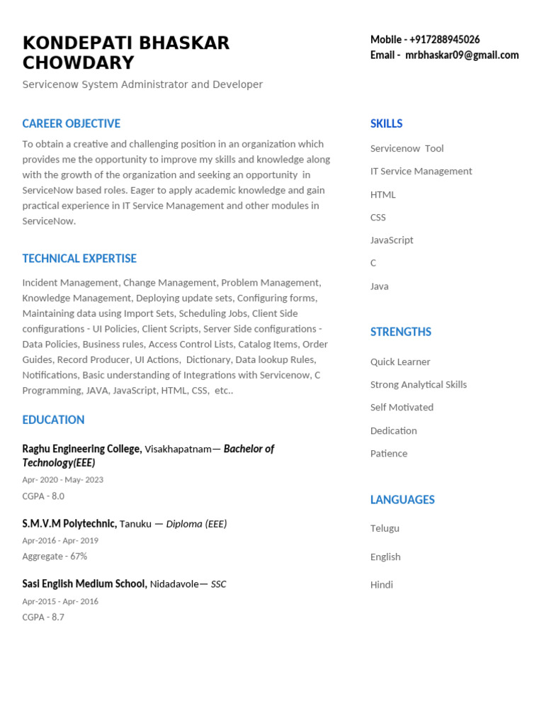 Bhaskar Updated Resume | PDF