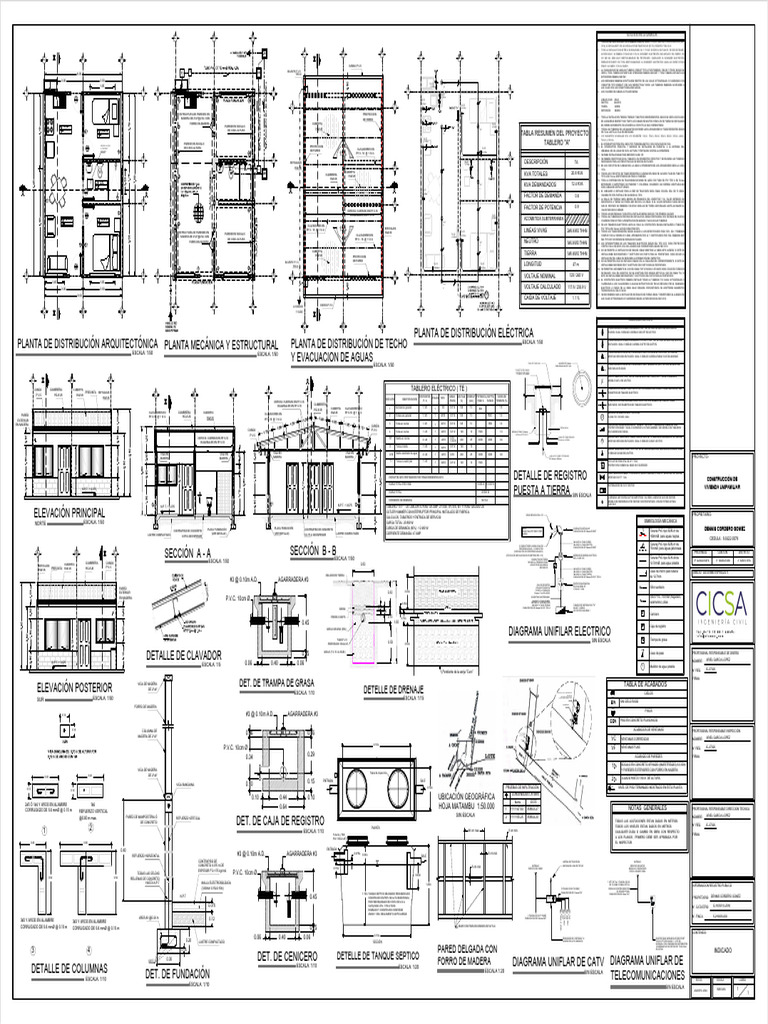 Plano Constructivo Casa Sócalo | PDF
