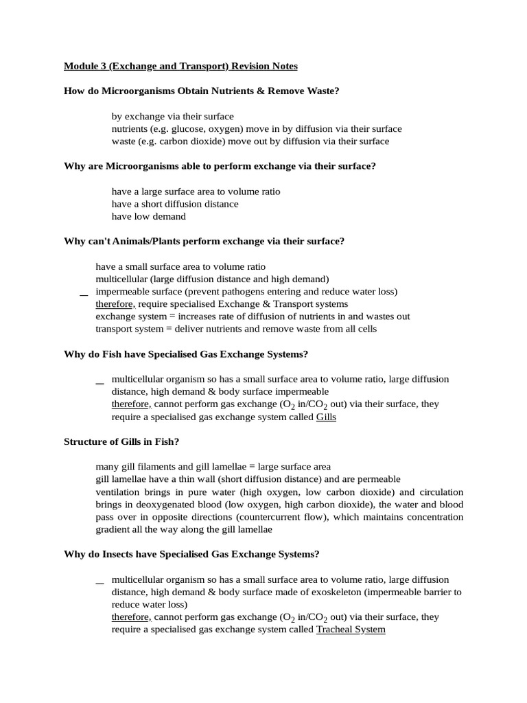 AQA Module 3 Revision Notes | PDF