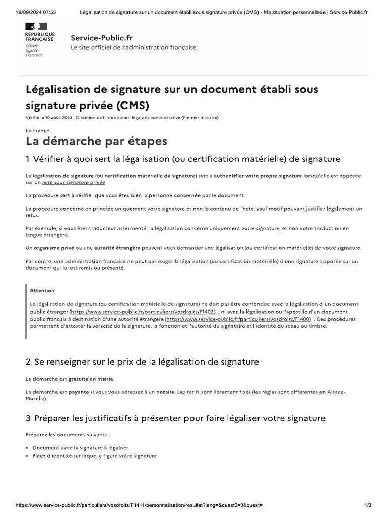 Légalisation de Signature Sur Un Docume... Tion Personnalisée | PDF