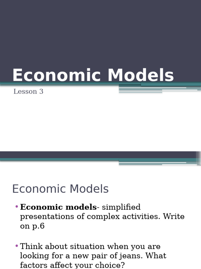 3 Economic Models | PDF