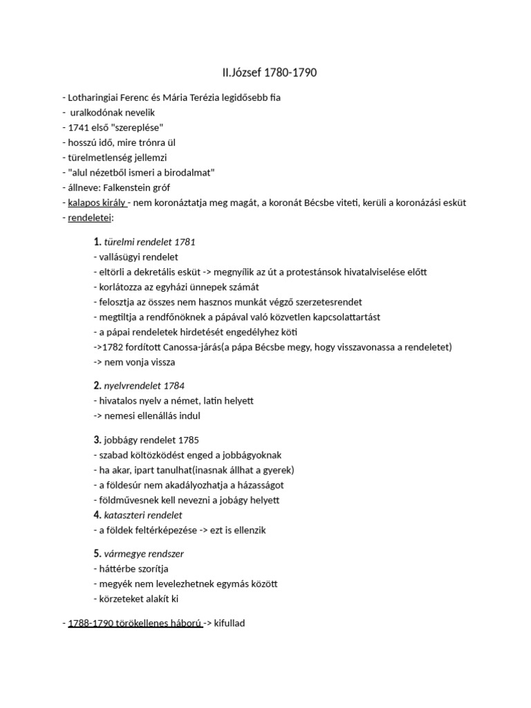 II József | PDF