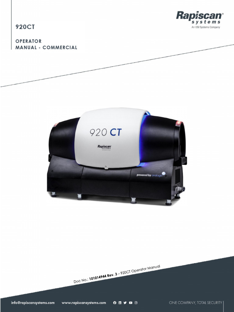 101014944, Manual, Operator, 920CT Rev 3 | PDF | Copyright | Business