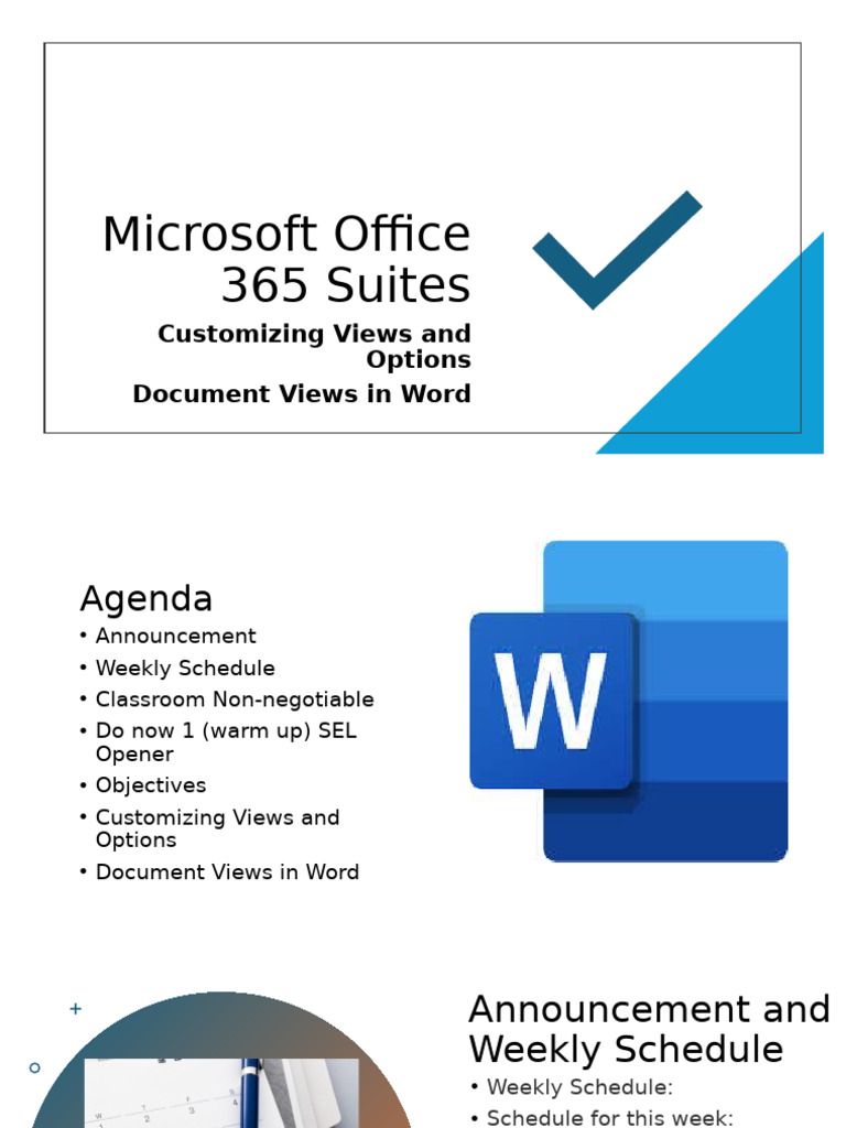 Week 5 - Microsoft Office 365 Suites - Document Views in Word | PDF