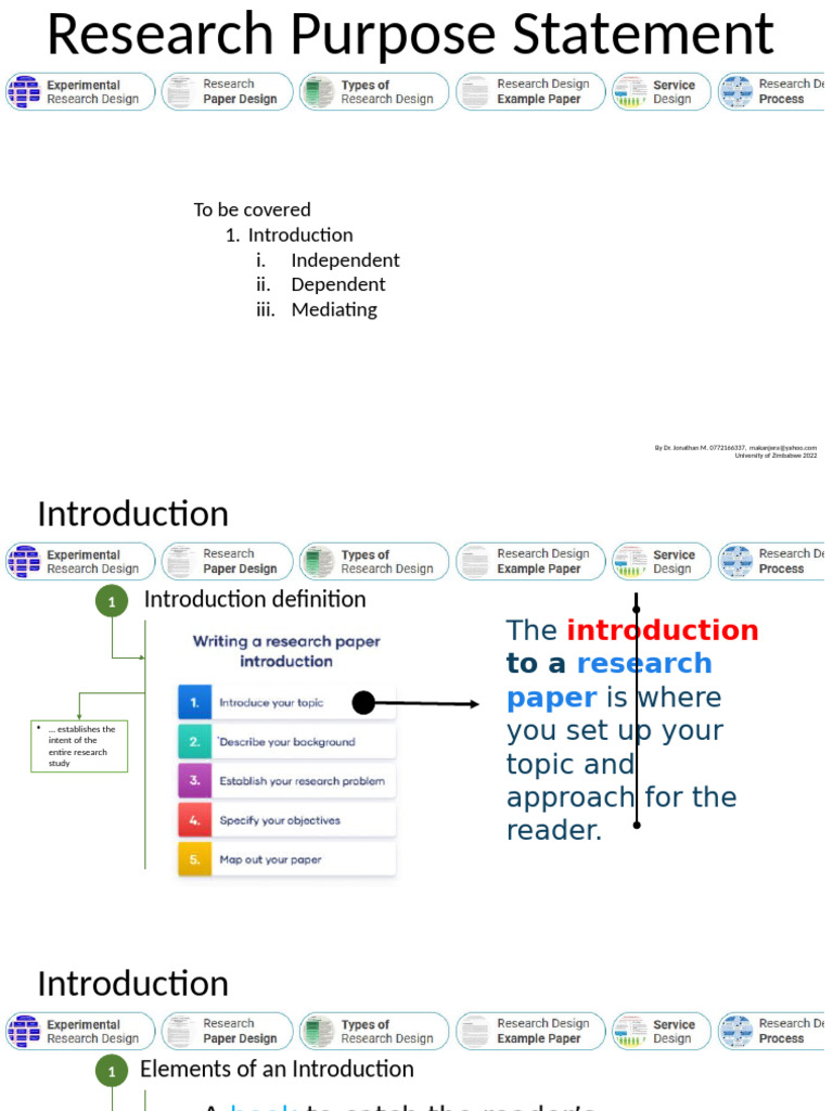 Research Purpose Statement | PDF
