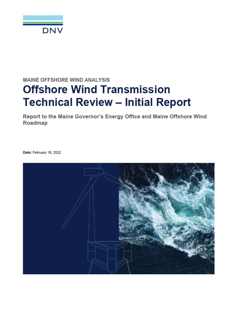 36 Maine OSW DNV Offshore Wind Transmission Technical Review Initial ...