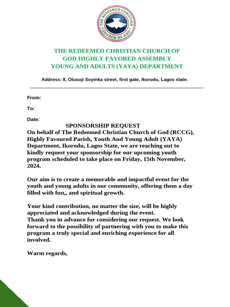 RCCG Letter | PDF