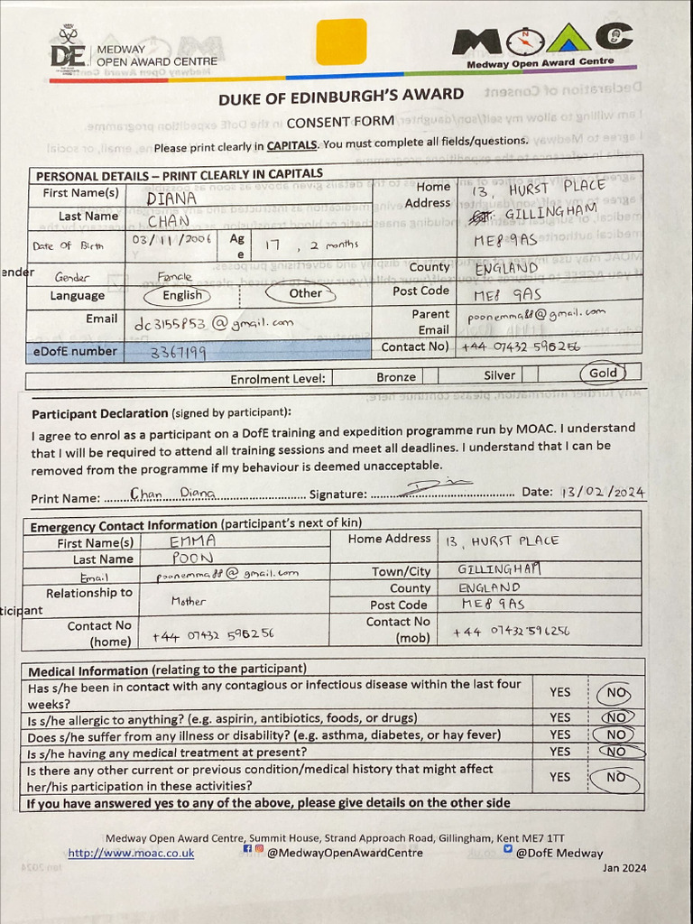 D of E Consent Form | PDF