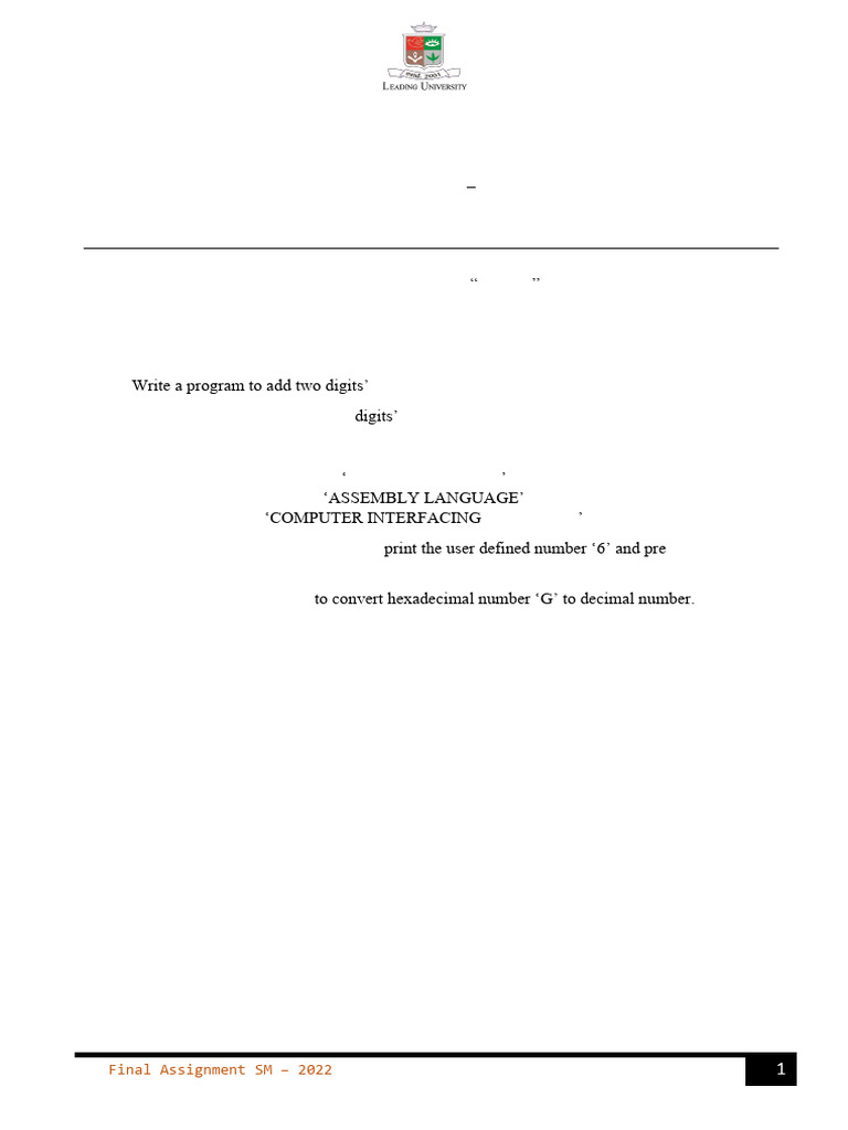 EEE-3212 Final Assignment | PDF