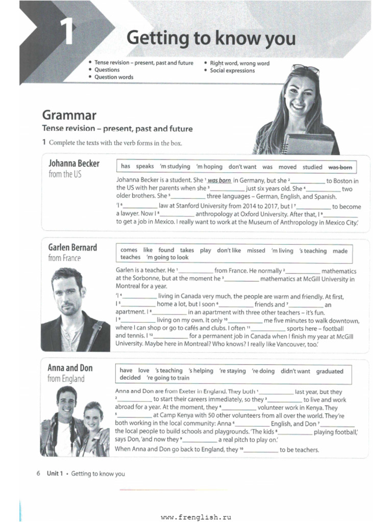 New Headway Pre-Intermediate U1 WB-1 | PDF