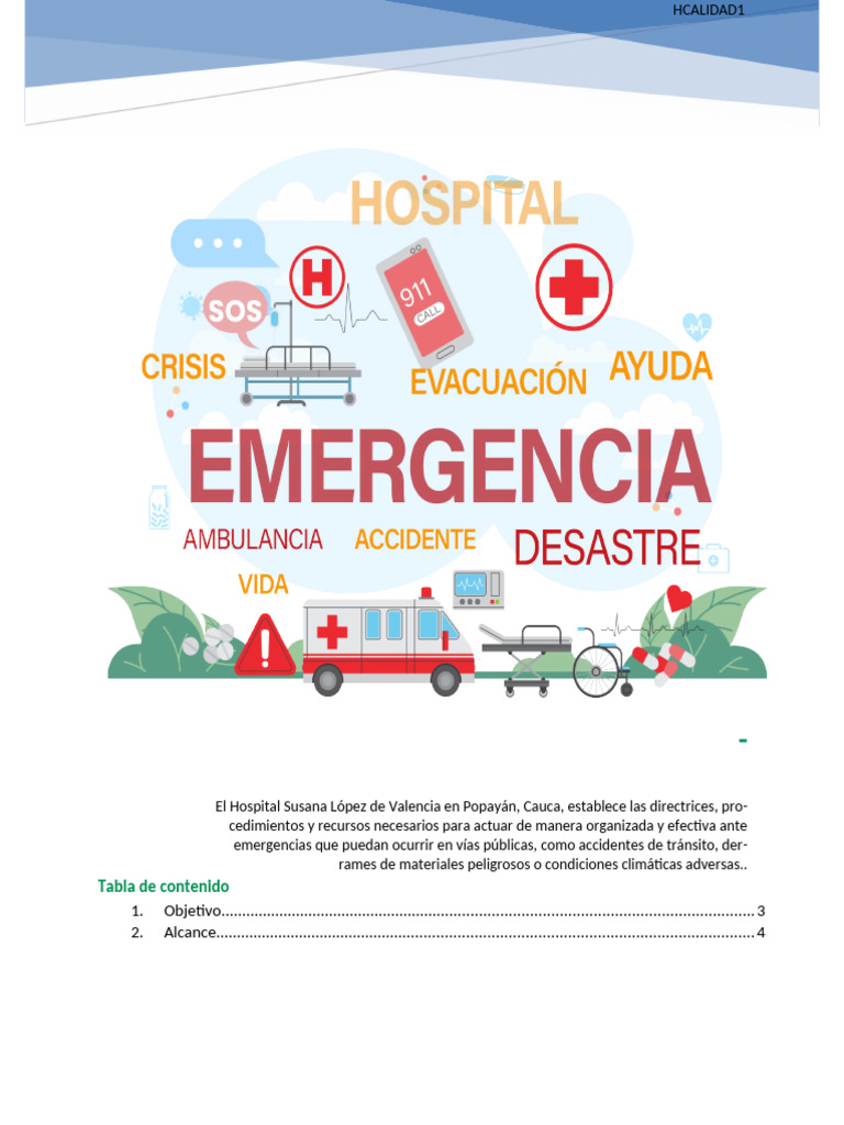 Plan de Respuesta A Emergencias Viales | PDF