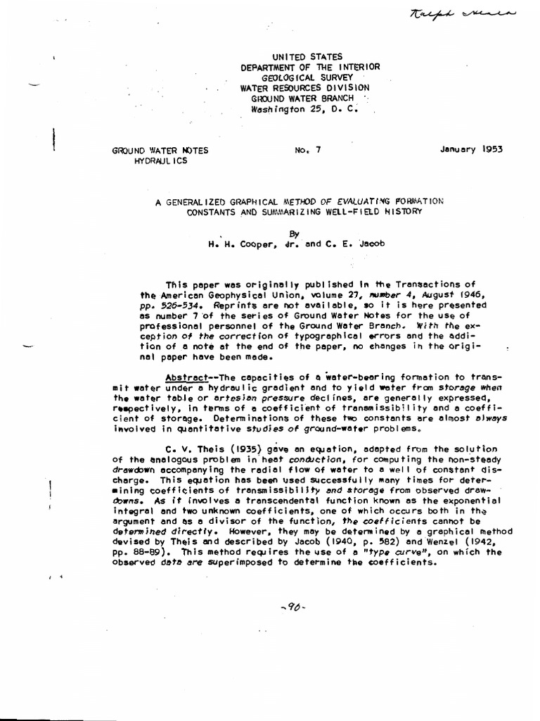 Cooper e Jacob - 1945 | PDF