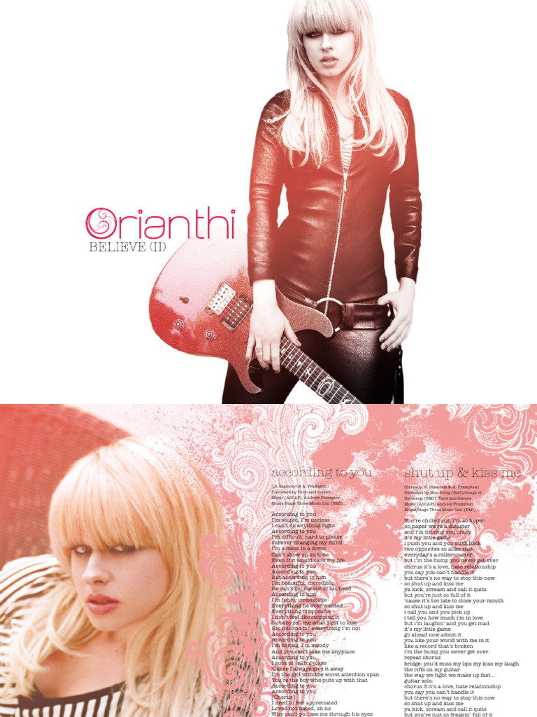 Digital Booklet - Orianthi Believe II | PDF