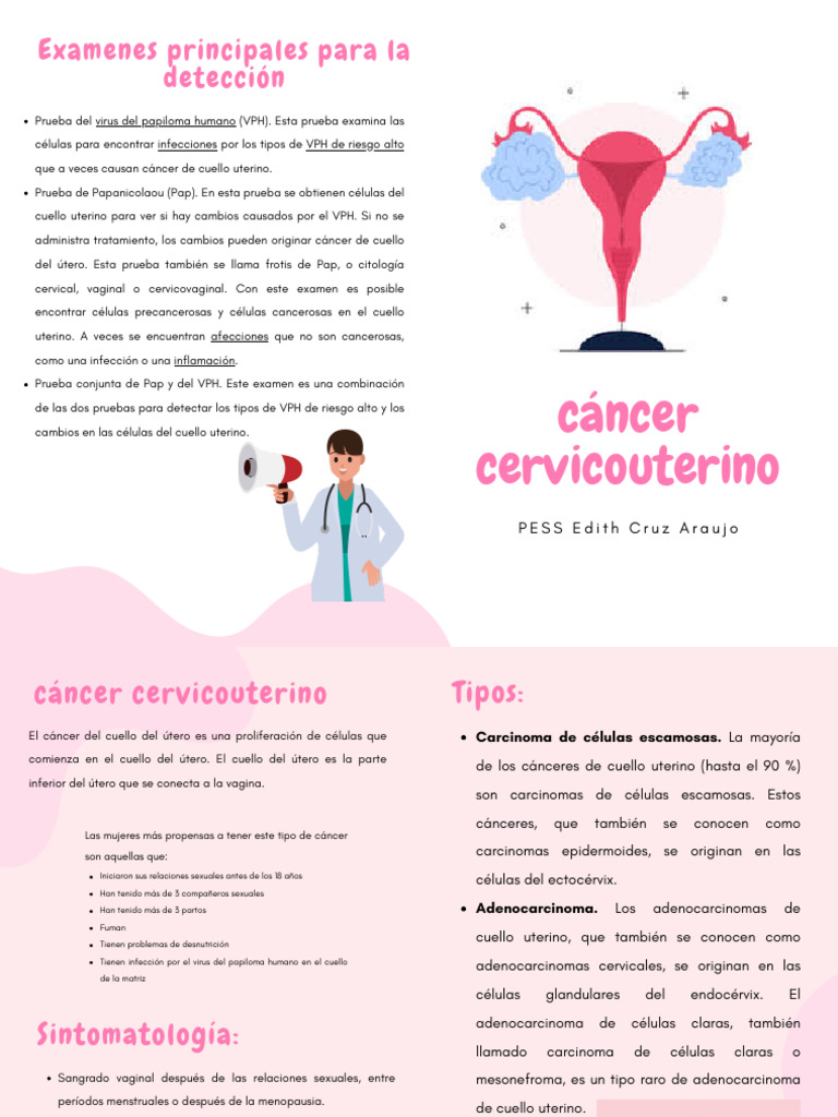 Díptico CÁNCER CERVICOUTERINO | PDF