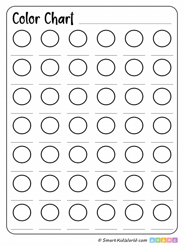 Coloring Page Color Chart Circles 001 | PDF