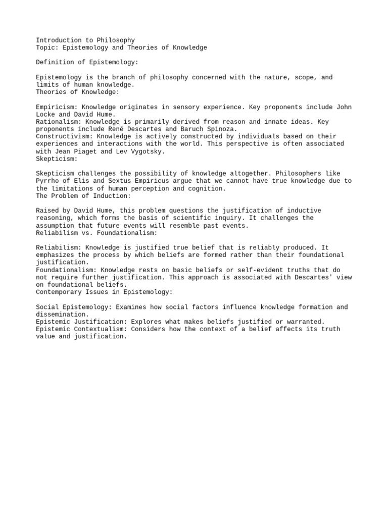 Introduction To Philosophy | PDF