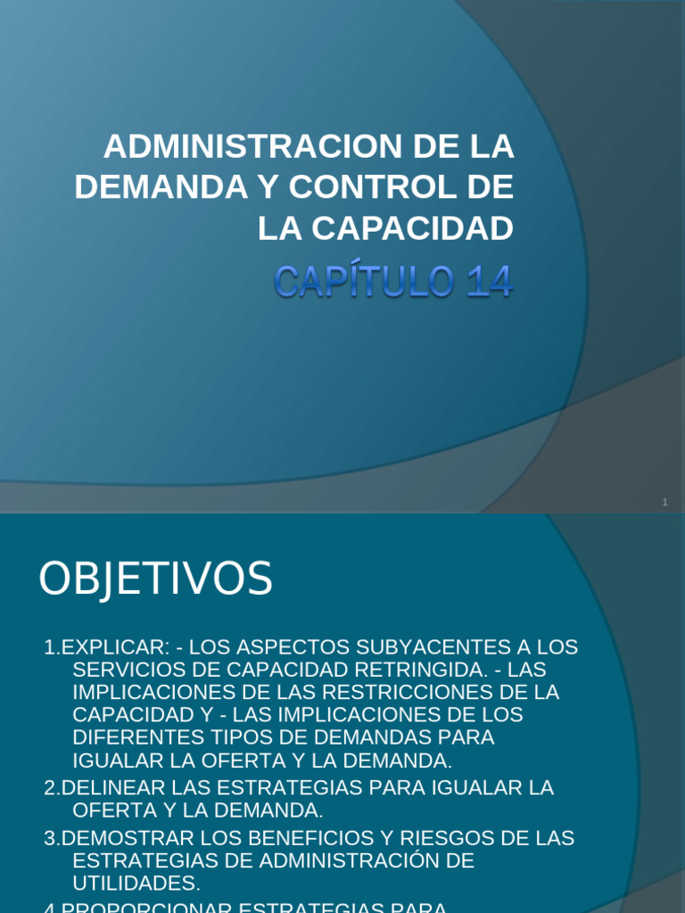 Capítulo 14 Administracion de La Demanda y Control de La Capacidad | PDF