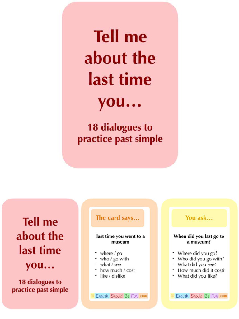 Role Plays On Past Experiences | PDF