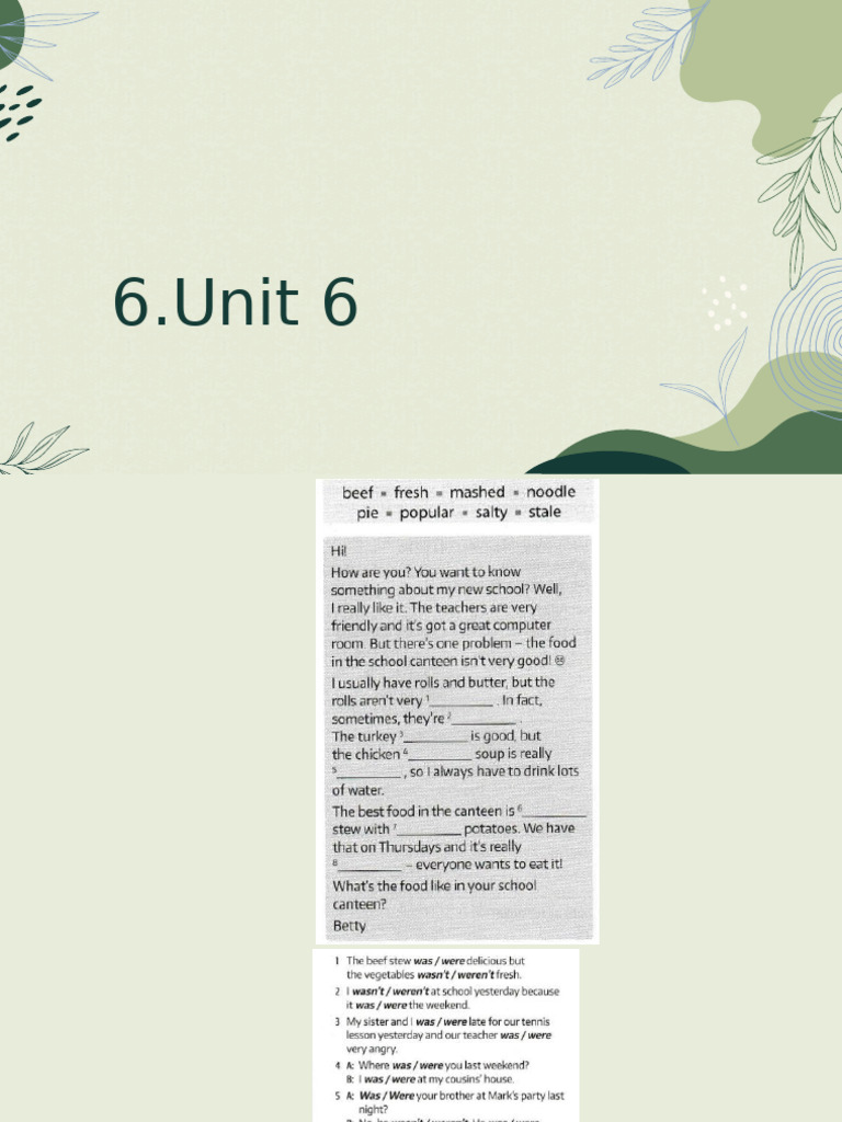 6.unit 6 | PDF