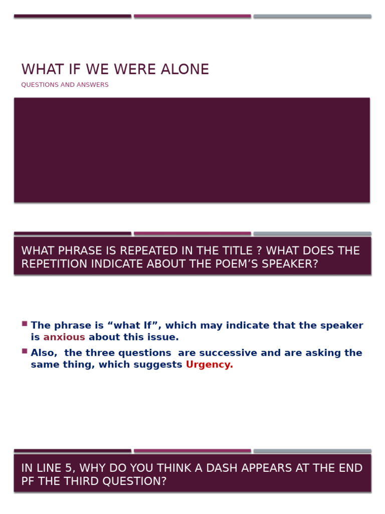 What If We Were Alone | PDF