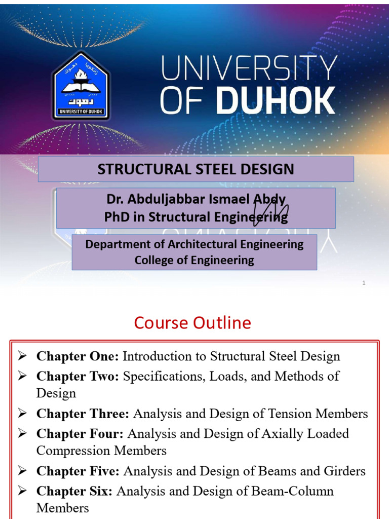 Structural Steel Design-Chapter 1 (Arch Dept) | PDF