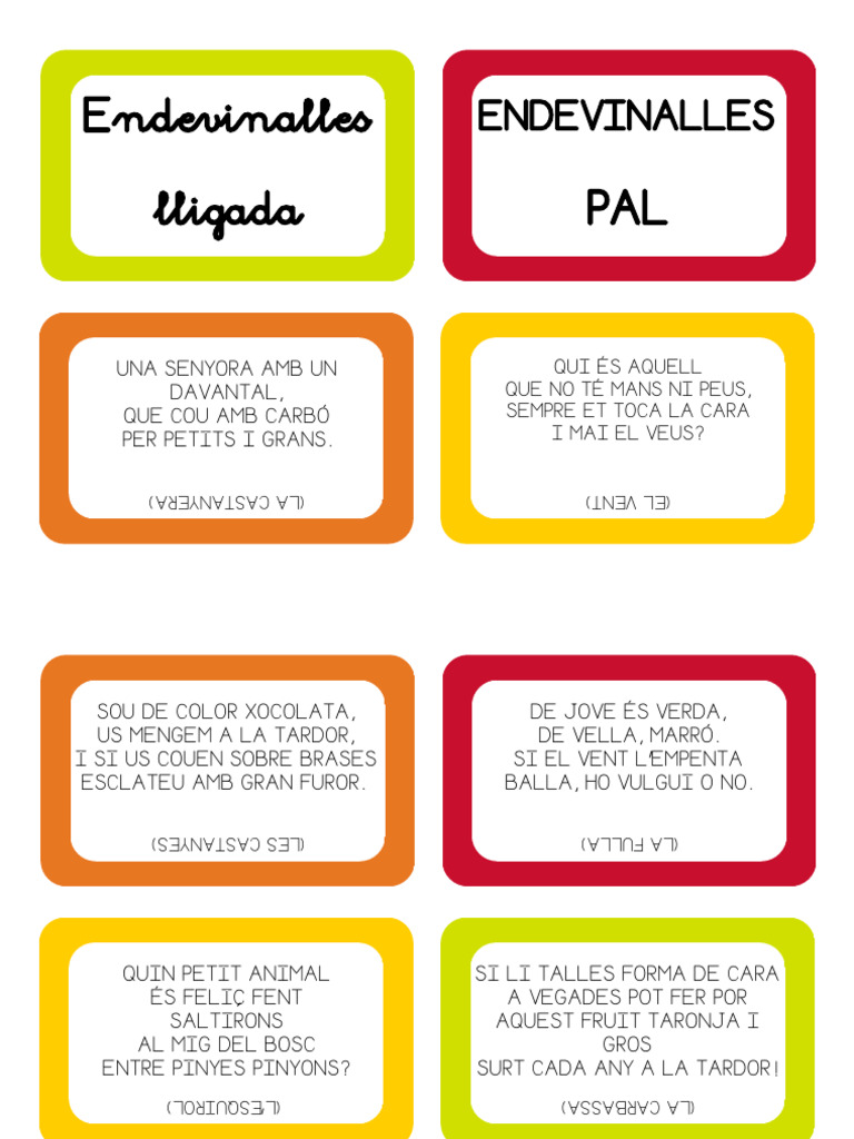 Endevinalles Tardor PAL | PDF