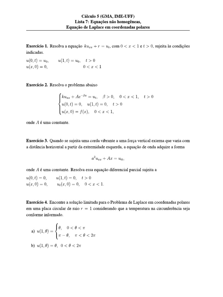 Lista 7 | PDF