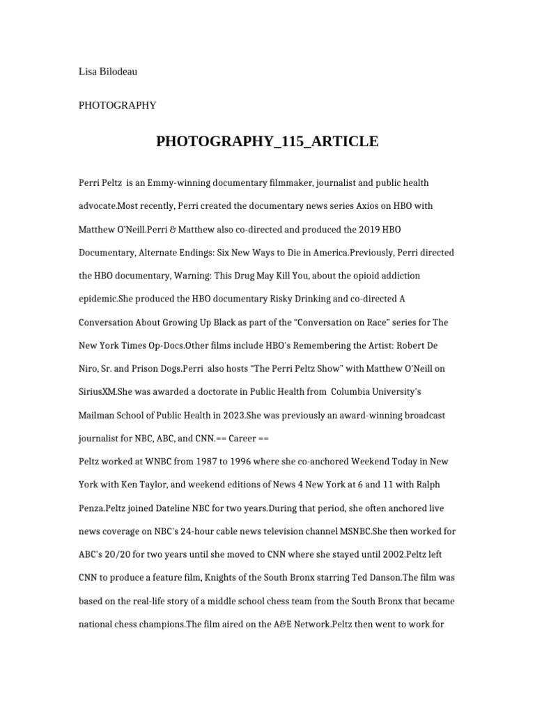 Photography 115 Article | PDF