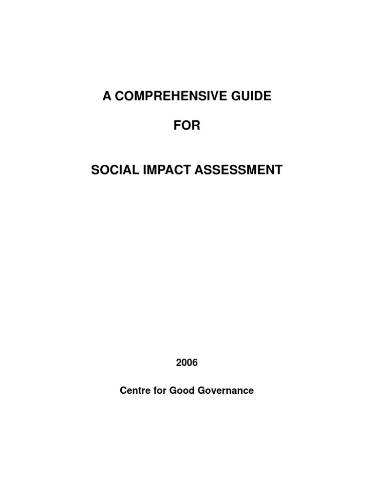 A Comprehensive Guide For Social Impact Assessment | PDF ...