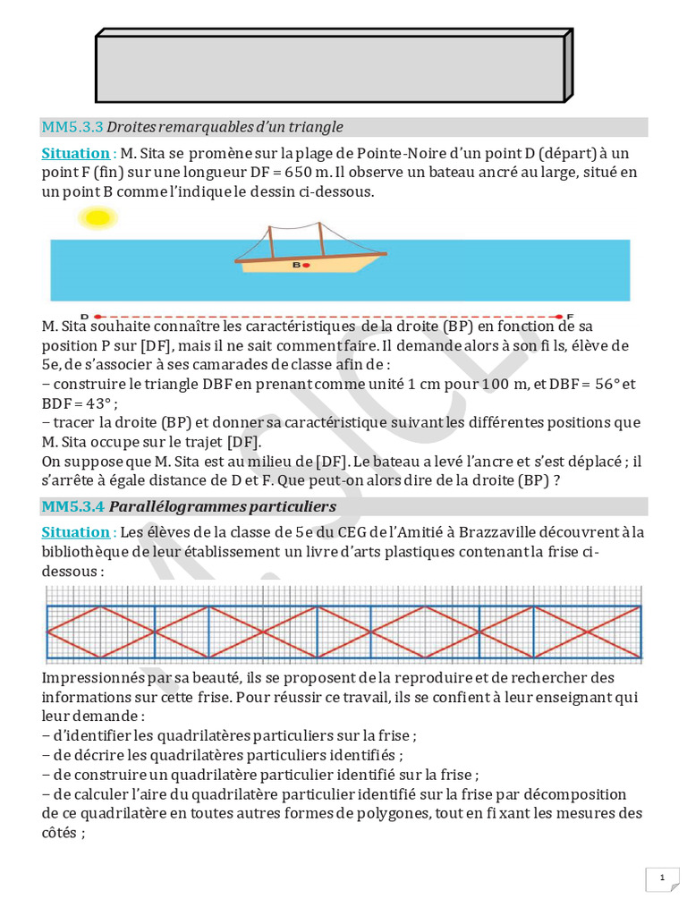 Situations 5e 1 | PDF