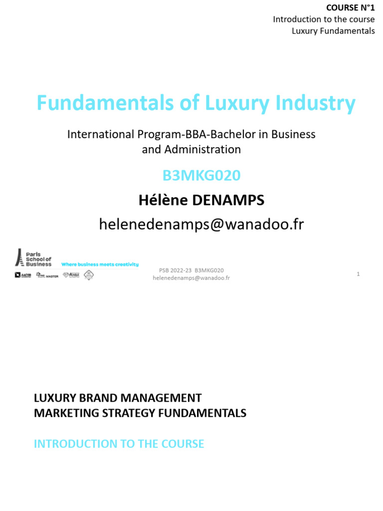 PSB 2022-23 Fundamentals N°1 Introduction | PDF