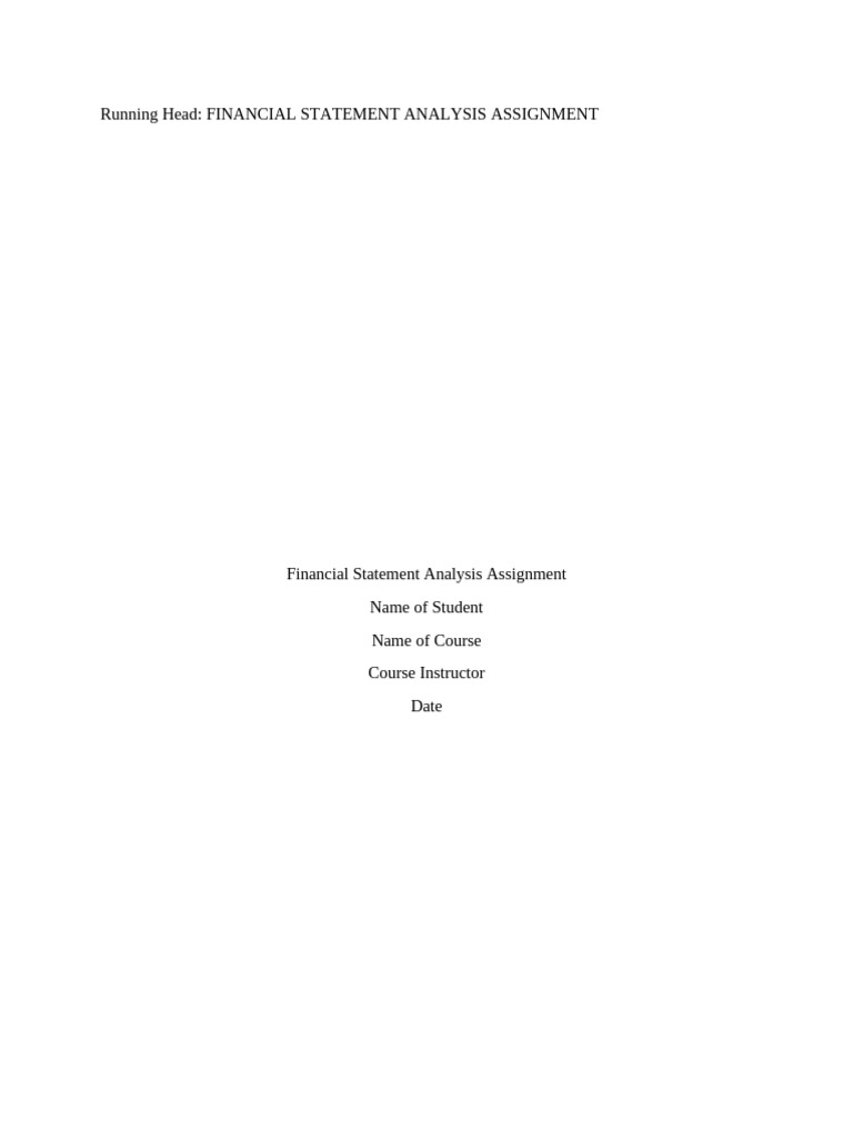 Financial Statement Analysis Assignment Writer | PDF | Equity (Finance) | Business