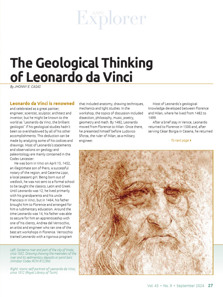 The Geological Thinking of Leonardo Da Vinci 1727524903 | PDF ...