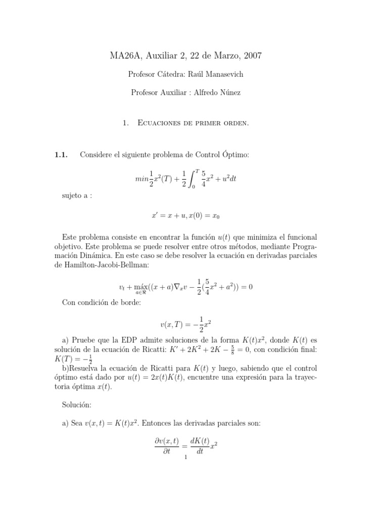 Aux 2. EDO Lineal Orden N Homogenea | PDF