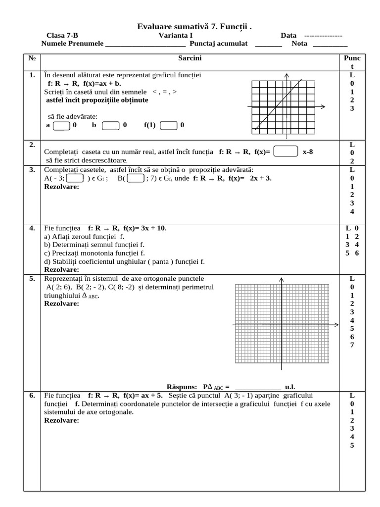 Clasa 7 Functii | PDF