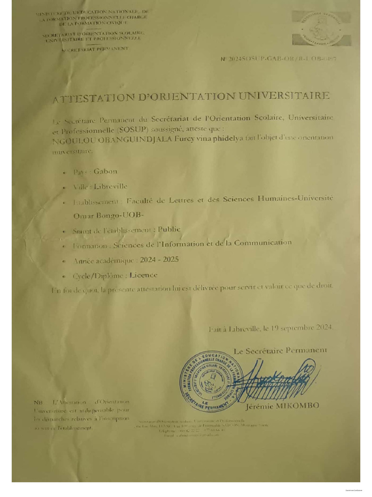 Uob Orientation | PDF