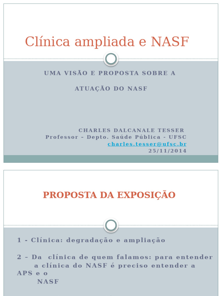 Apresentação NASF - SC - Charles | PDF