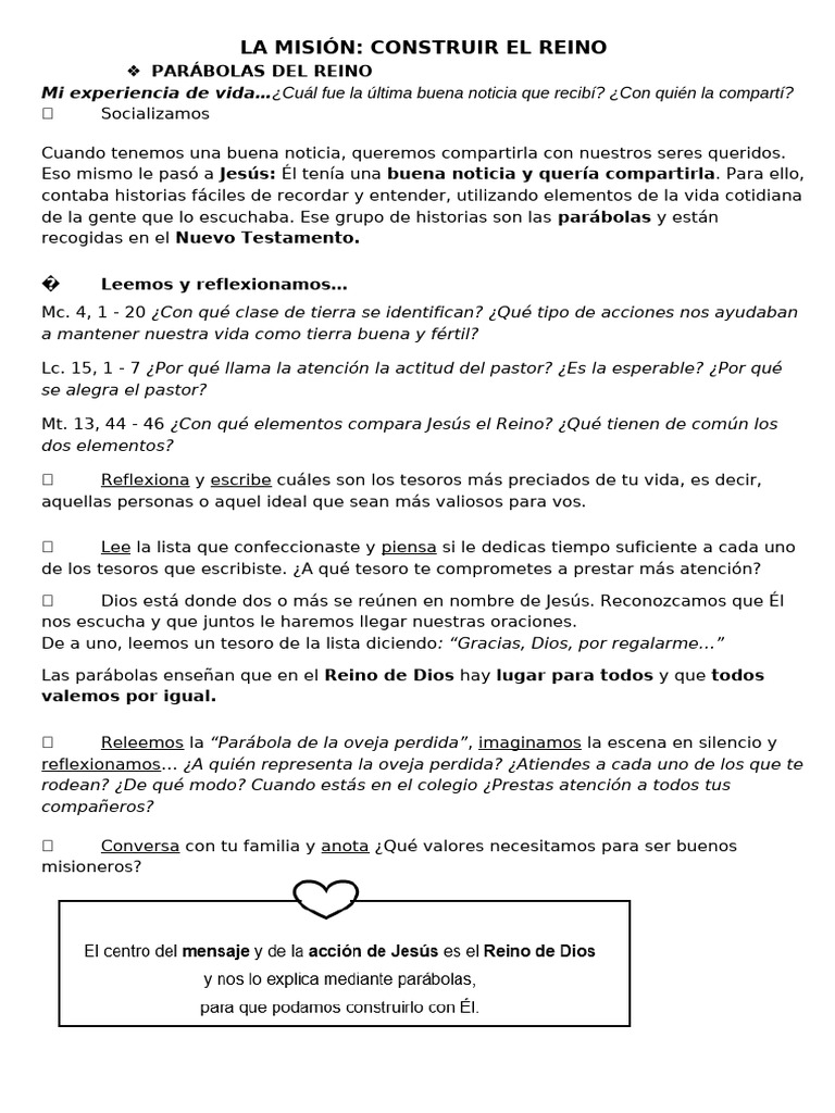 La Misión Construir El Reino | PDF
