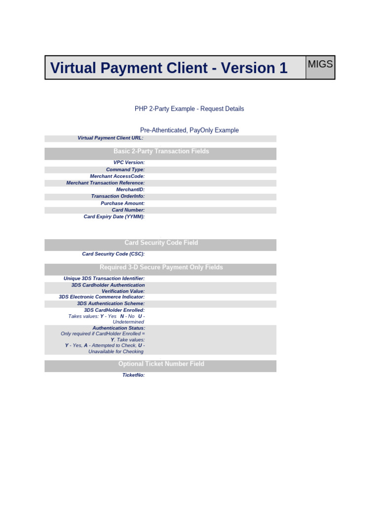 VPC PHP Preauthenticated Payonly Merchanthost CSC | PDF