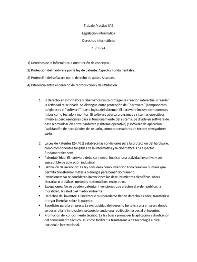 tp2 Legislacion | PDF