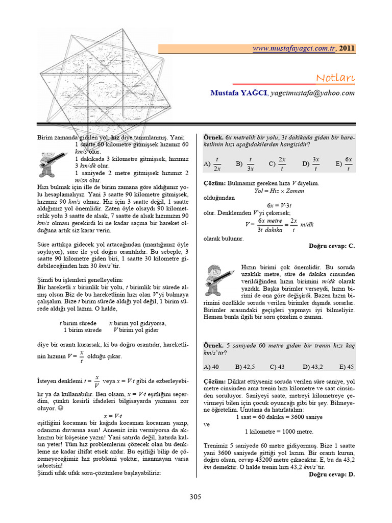 MAT135-hizproblemleri 305-3208888 | PDF