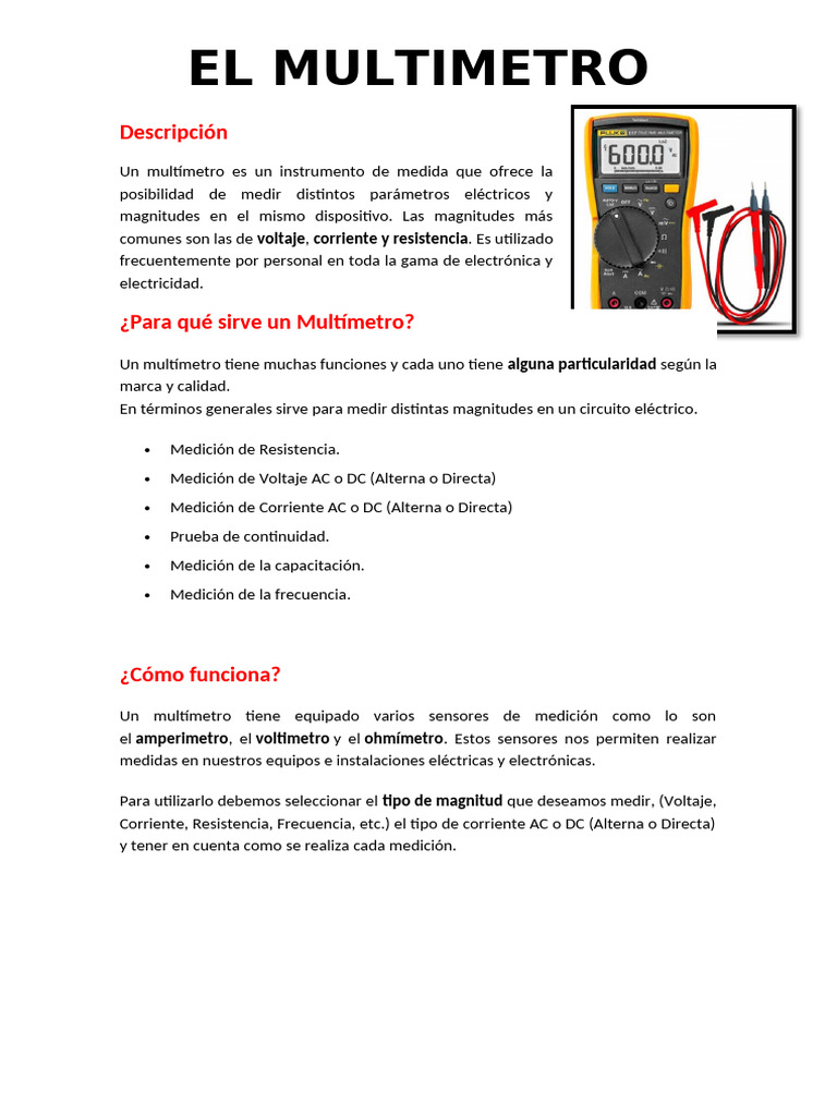 El Multimetro | PDF