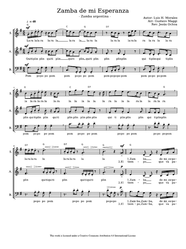 Zamba de Mi Esperanza | PDF