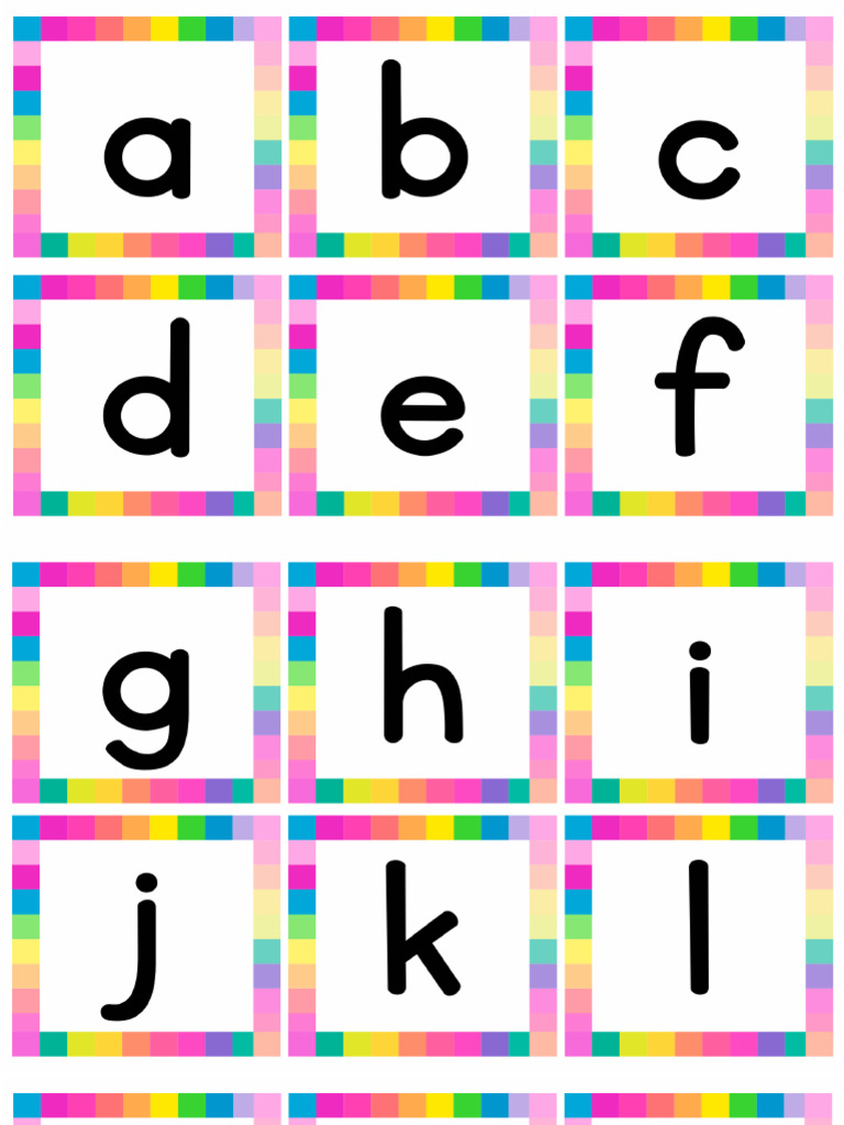 Flashcard Huruf Kecil | PDF