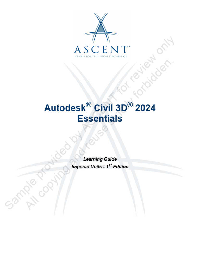 Civil 3d 2024 Essentials | PDF