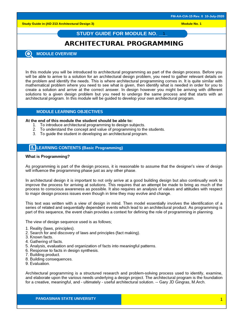 AD 3 Study Guide 1 | PDF