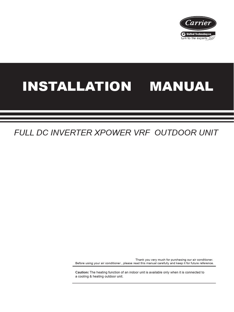 Installation Manual VRF | PDF