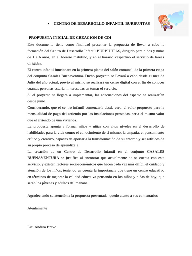 Propuesta Cdi | PDF
